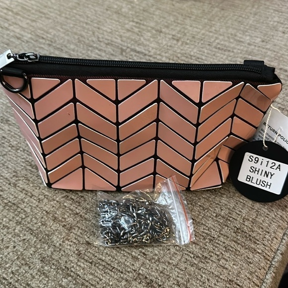 P Luca Milano | Bags | Nwt Milano P Luca Shiny Blush Handbagcosmetic ...